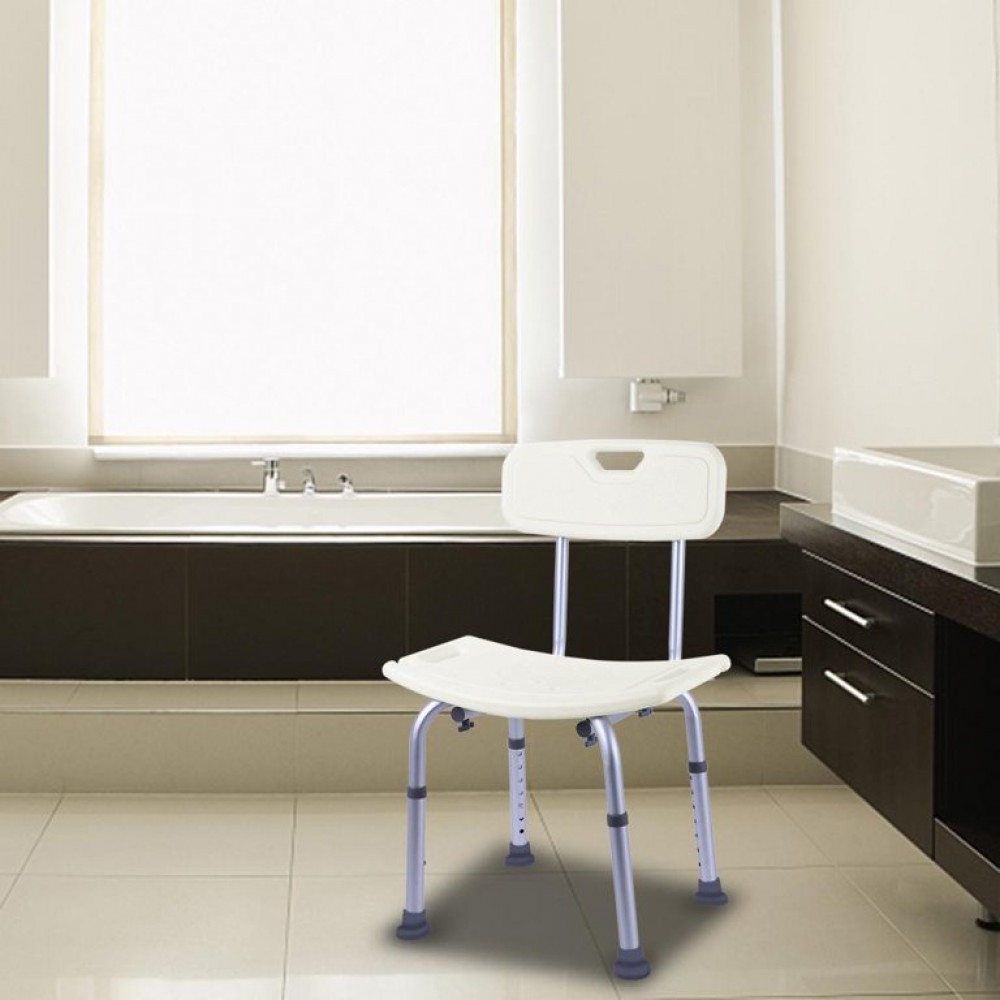 Aluminum Shower Bath Chair with Height Adjustable and Back Rest
