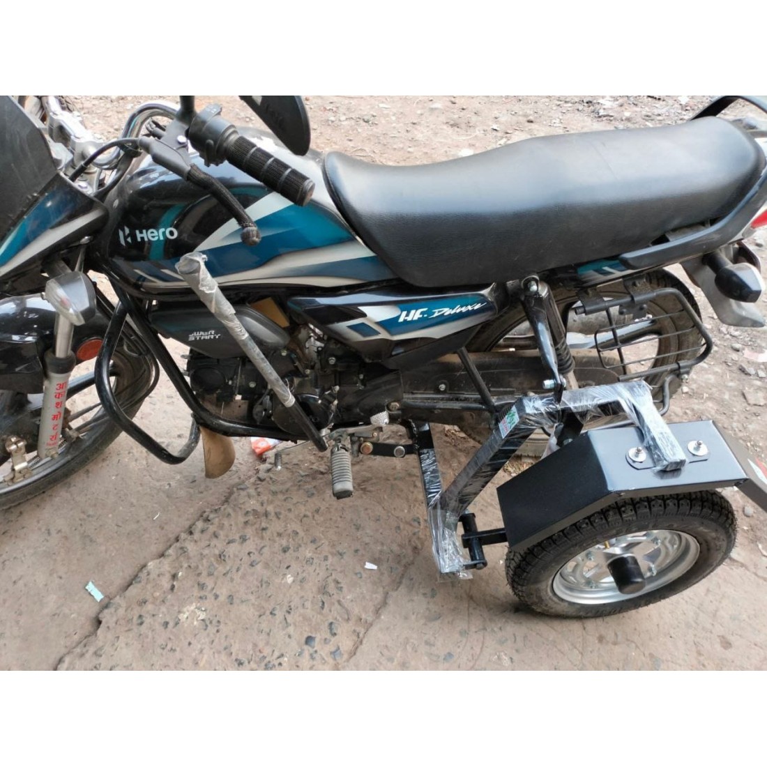 Compact Side Wheel Attachment Kit For Hero HF Deluxe