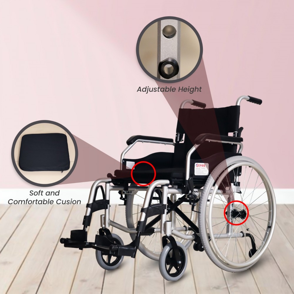 Evox WC 101M Lightweight Foldable Aluminium Wheelchair