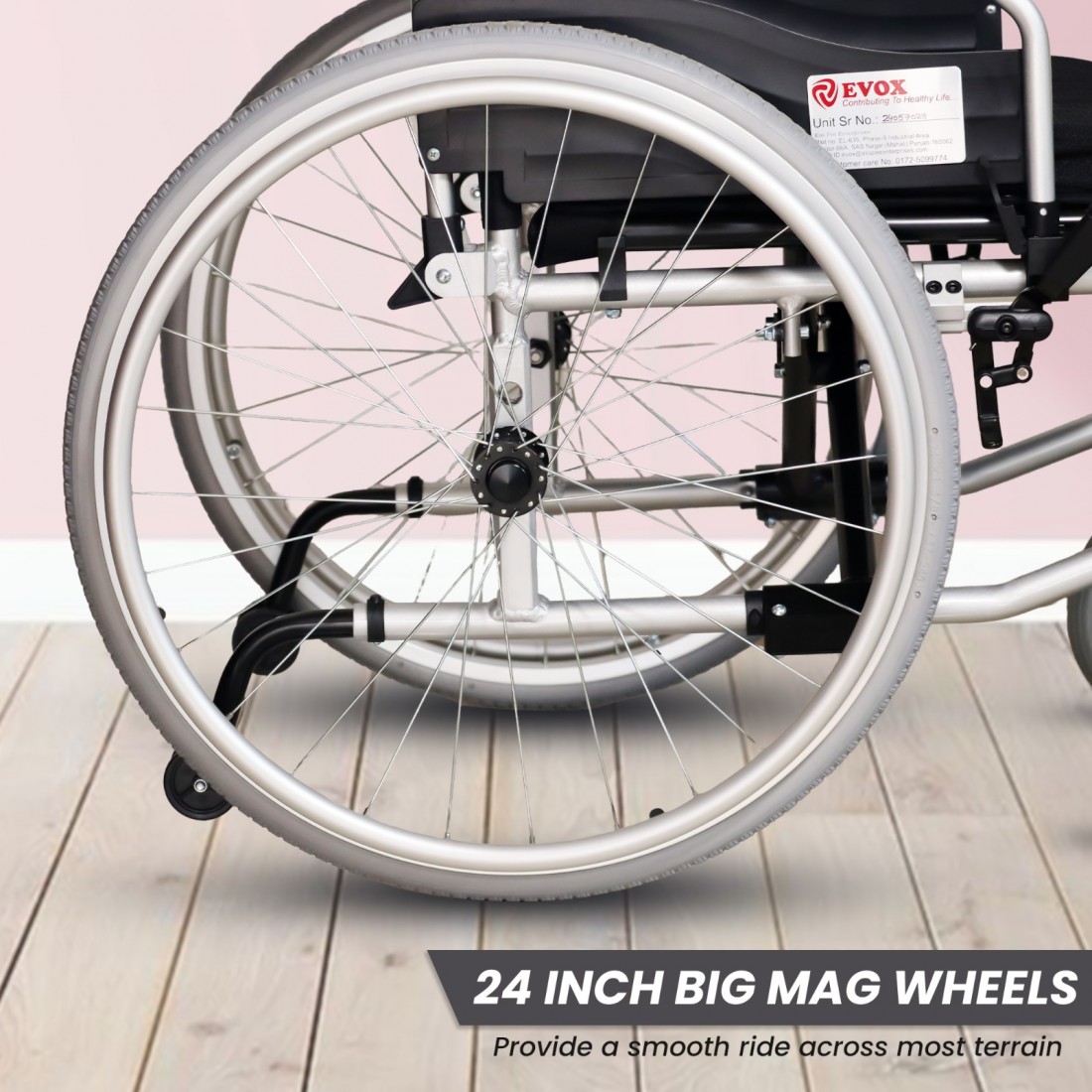 Evox WC 101M Lightweight Foldable Aluminium Wheelchair