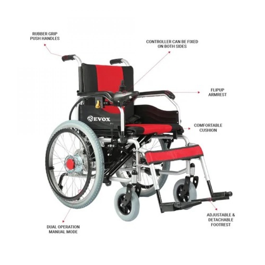 EVOX WC 101 Foldable Power with Manual Wheel Chair