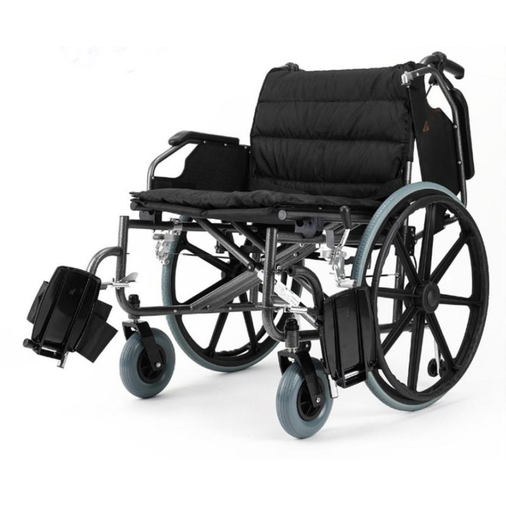 Heavy Duty Bariatric Wheelchair 24 Inch Seat with Detachable Armrest ...