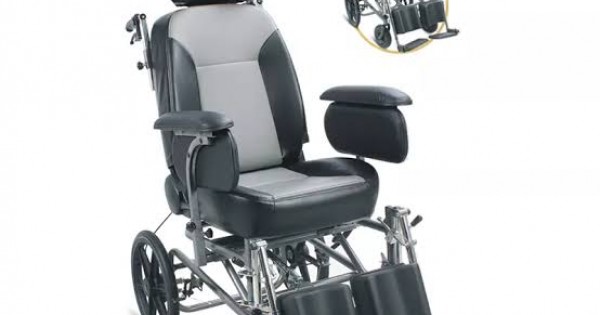 High Back Reclining Wheelchair with Comfortable Tilting Seat