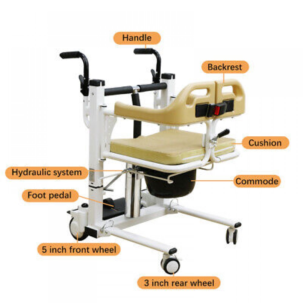 Mobilitykart Fast Assembled Hydraulic Patient Lift & Transfer Wheelchair