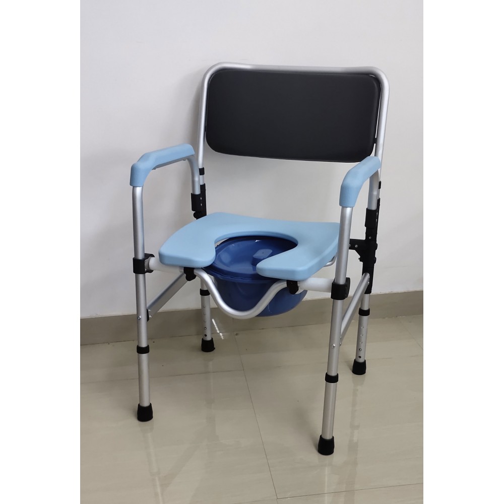 Lightweight Folding Aluminum Shower Commode Wheel Chair