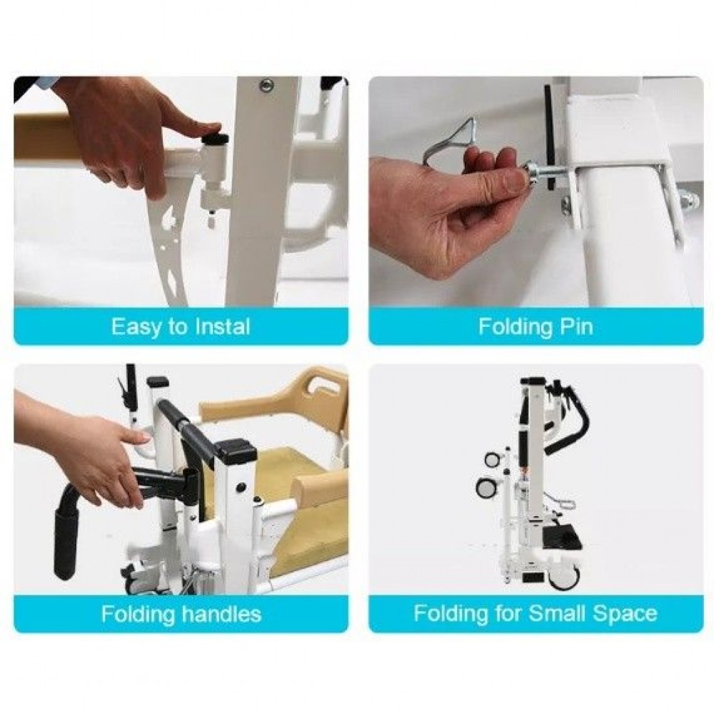 Mobilitykart Fast Assembled Hydraulic Patient Lift & Transfer Wheelchair
