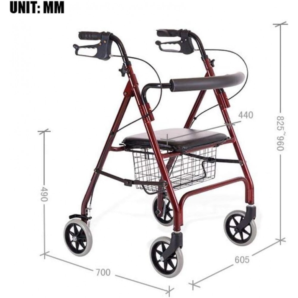 Premium Imported Folding Rollator Walker with Seat @ Rs 4999