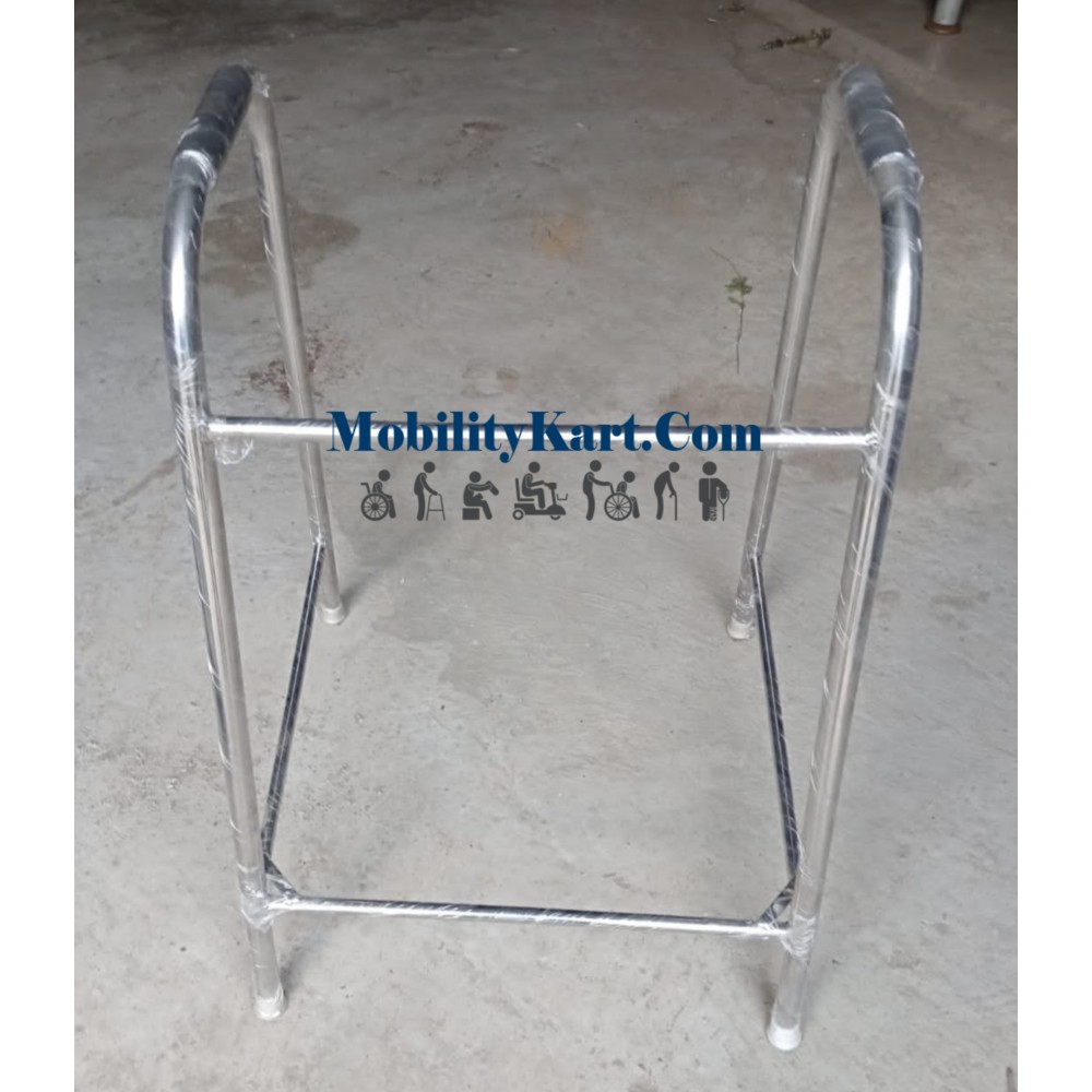 Mobility Kart Stainless Steel SS Non Folding Fixed Walker